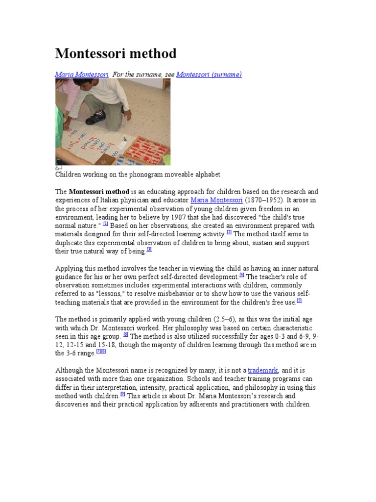 The Discovery of the Child's True Normal Nature: An Overview of Maria ...