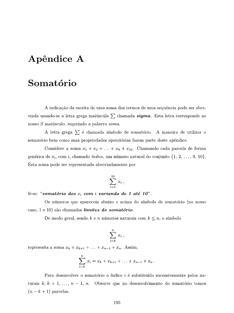 Somatório | PDF