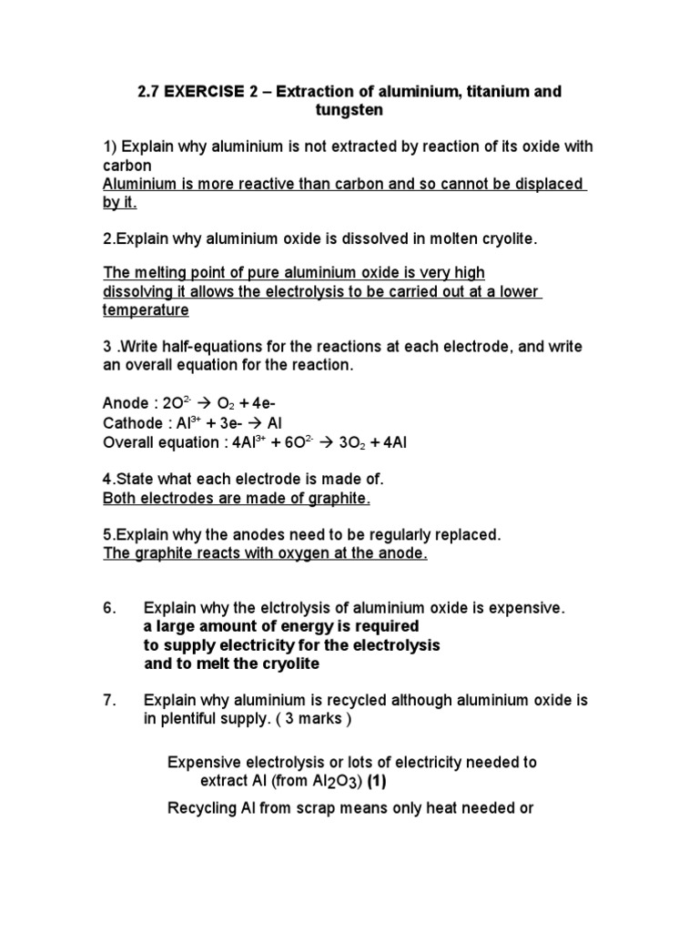 Aluminium and Titanium Extraction Process | PDF | Titanium | Oxide