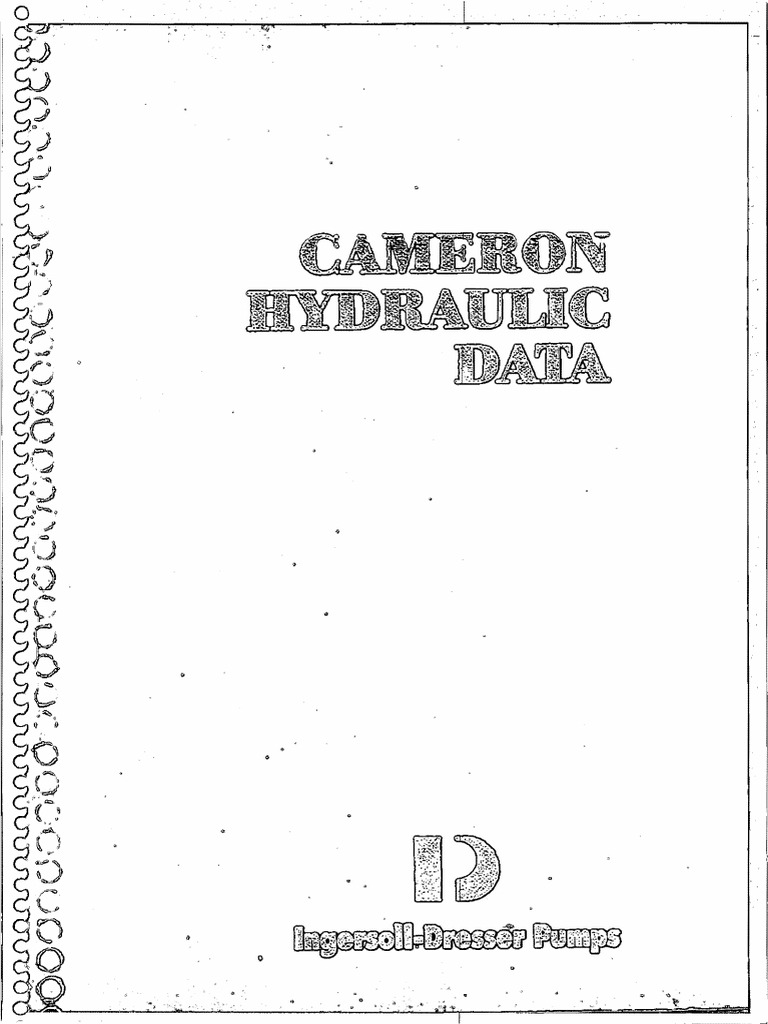 Cameron Hydraulic Data | PDF | Viscosity | Pressure
