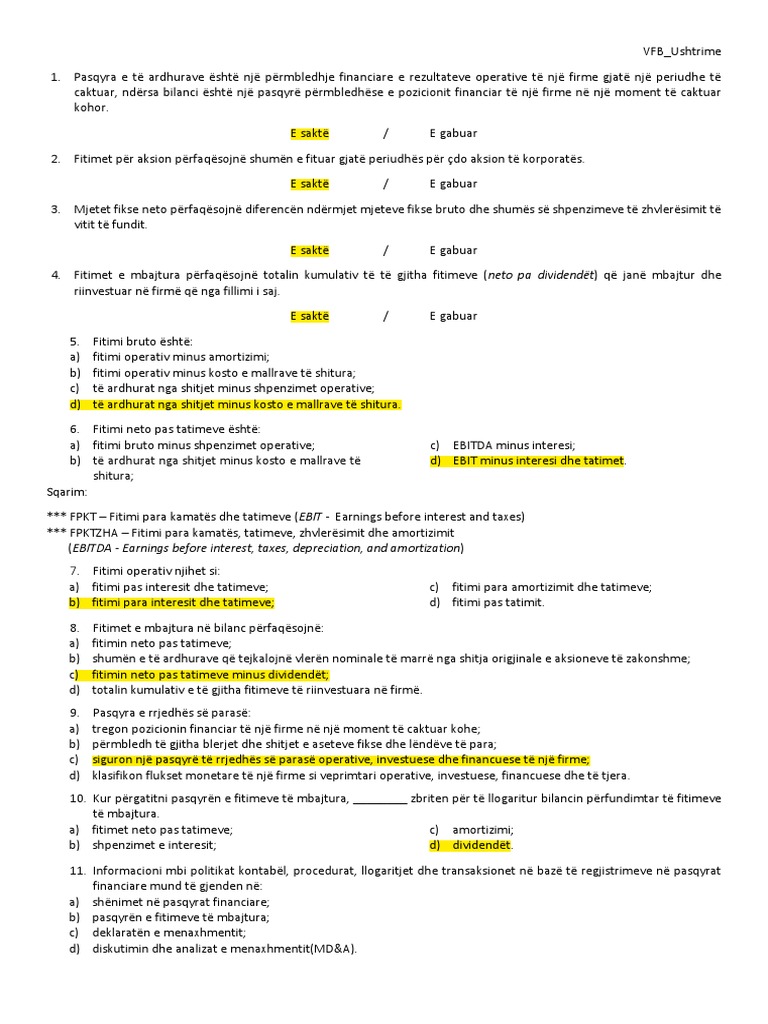 Vlersimi I Pasqyrave Te Bizneseve Te Sead Ujkani | PDF