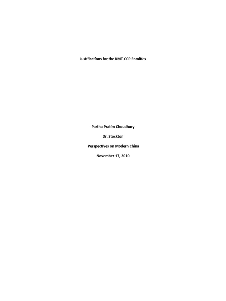 KMT-CCP Conflict: Ideological Divide | PDF | Kuomintang | Chiang Kai Shek