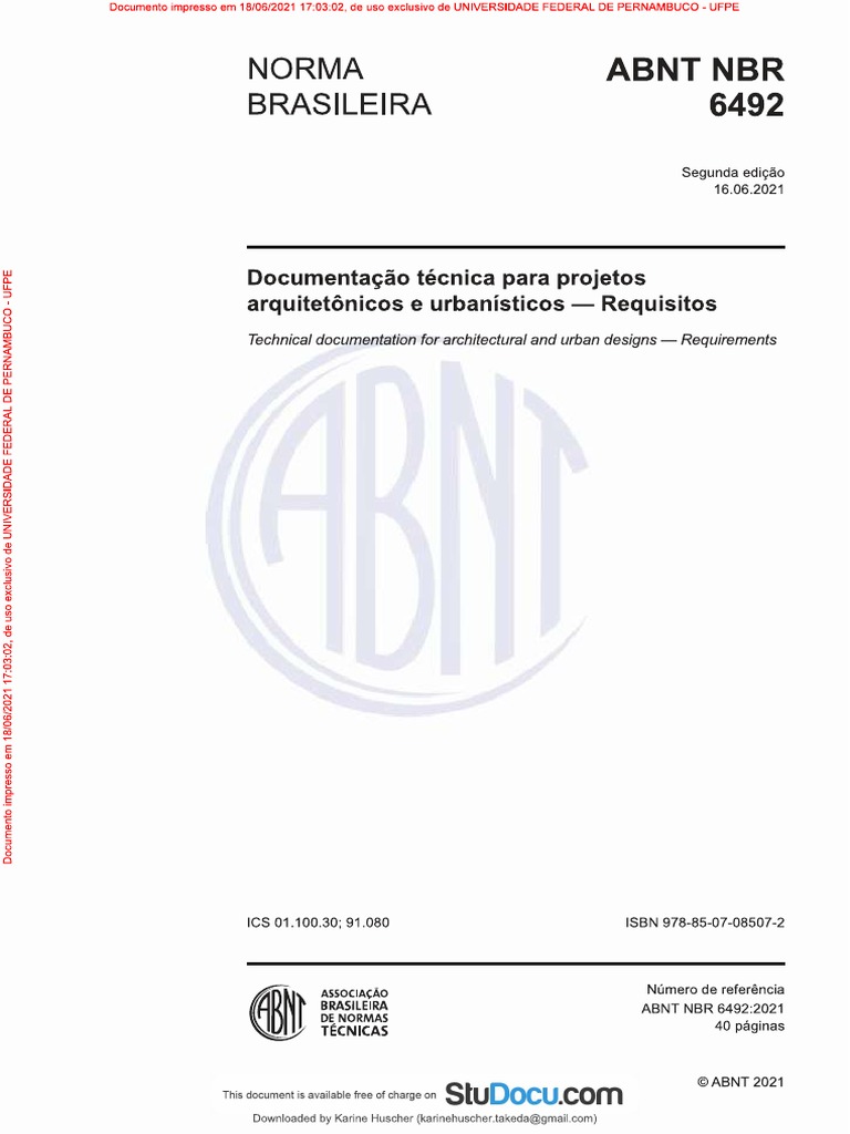 NBR 6492 - 2021 Representação de Projetos de Arquitetura | PDF