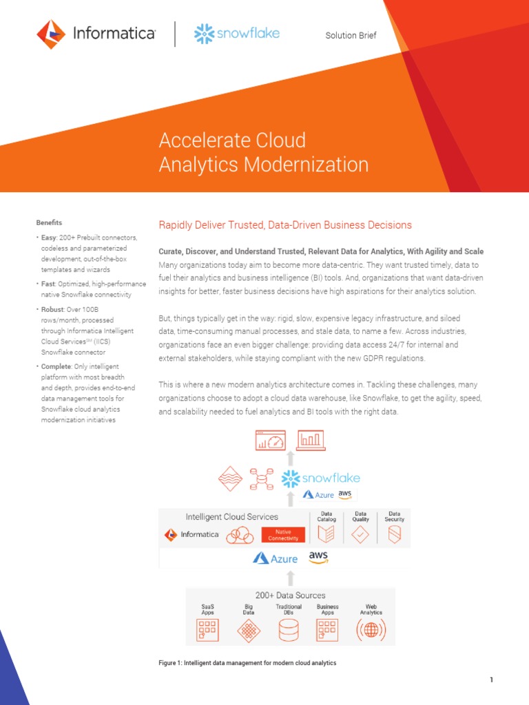 Snowflake-Solution-Brief FINAL | PDF | Cloud Computing | Analytics