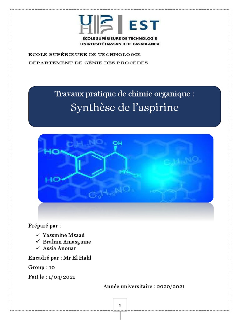 Synthèse de L'aspirine | PDF | Aspirine | Éthanol
