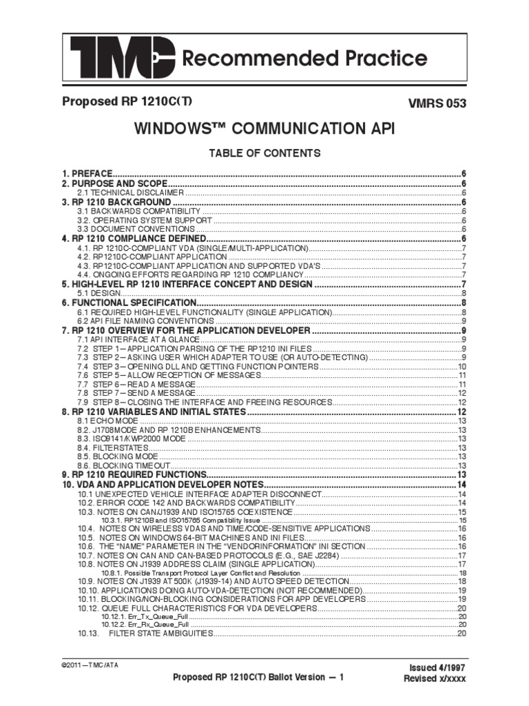 Recommended Practice: Windows™ Communication Api | PDF | Microsoft ...