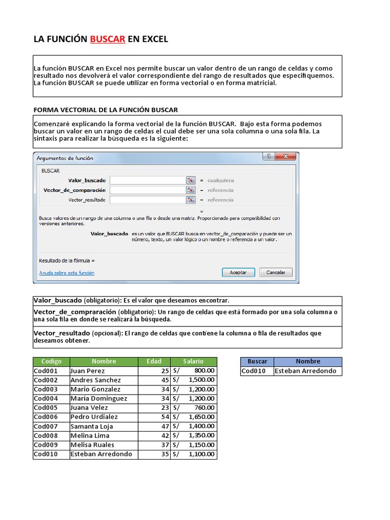 S02.s1 - FUNCIONES DE BUSQUEDA | PDF | Microsoft Excel