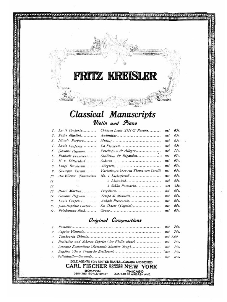 Praeludium Und Allegro 132965 76027 | PDF