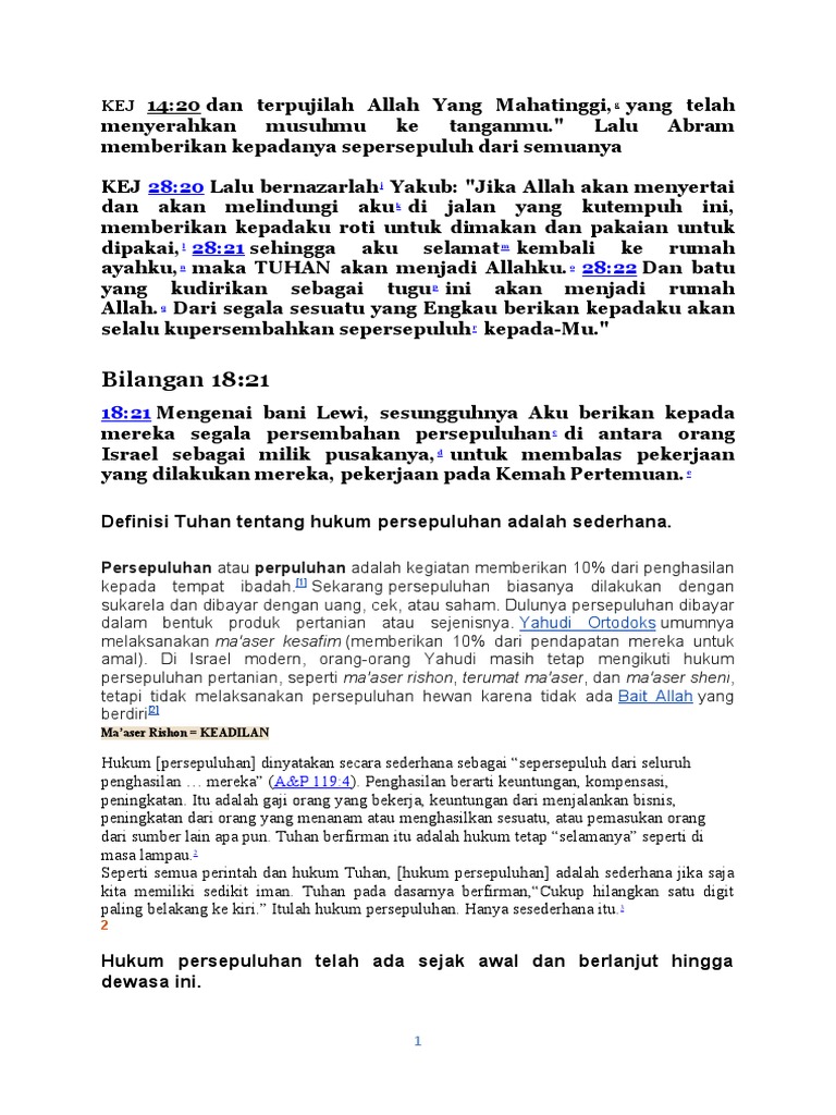 Materi Persepuluhan | PDF