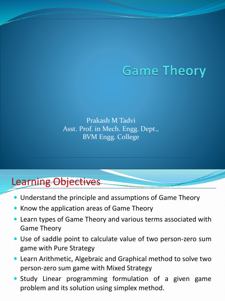 Game Theory | PDF | Game Theory | Quantitative Research