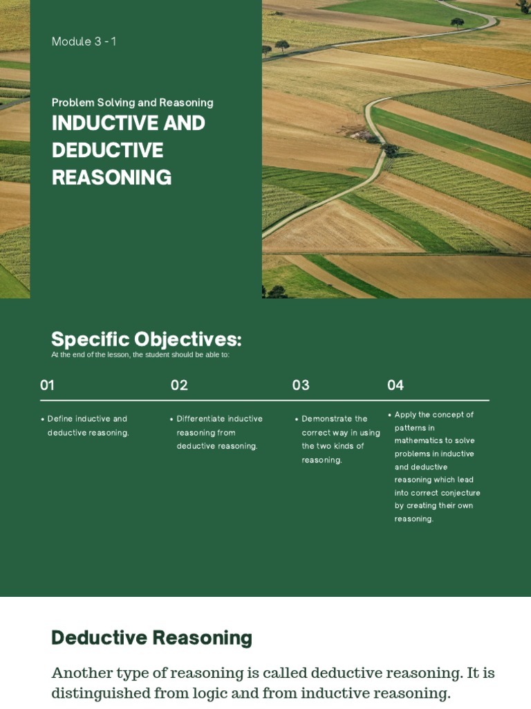 INDUCTIVE AND DEDUCTIVE REASONING Part 2 | PDF | Deductive Reasoning ...