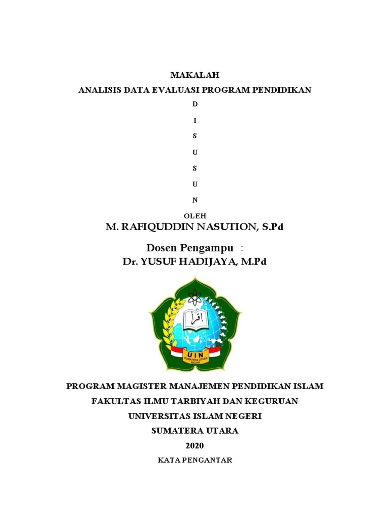 Analisis Data Evaluasi Program Pendidikan | PDF