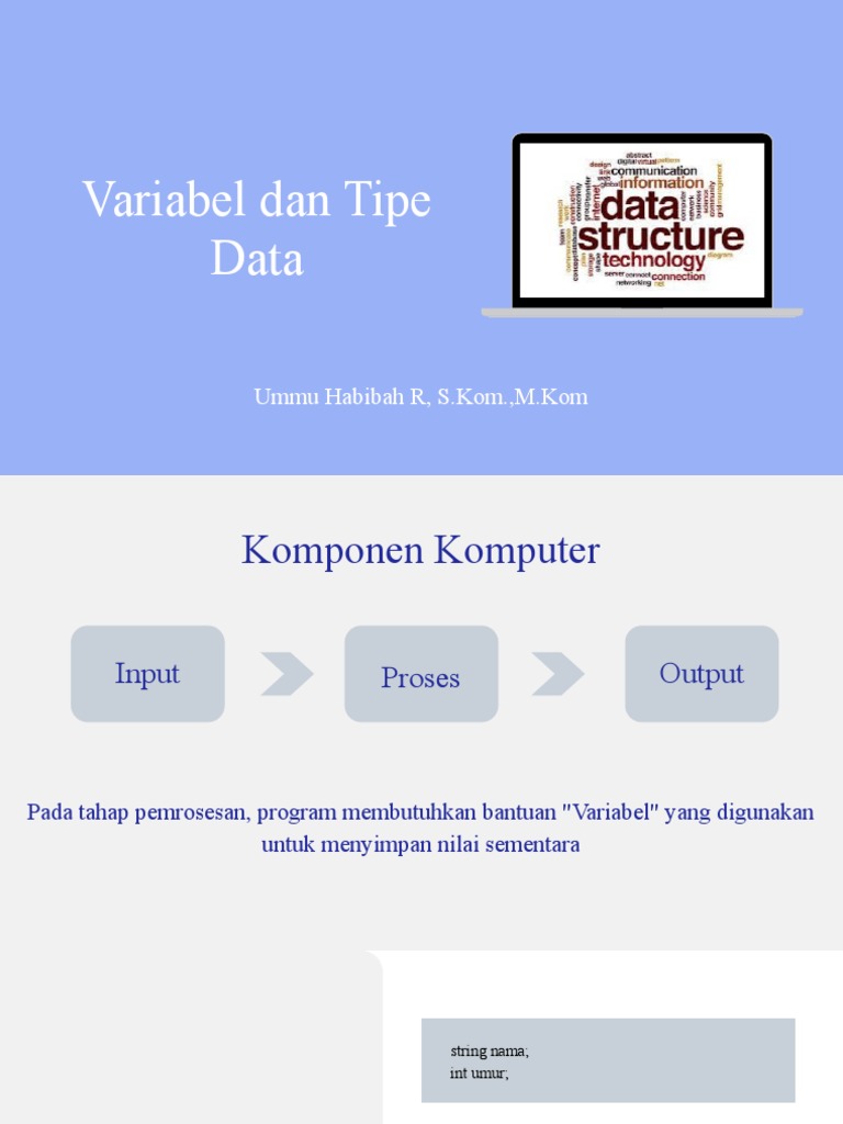 Variabel Dan Tipe Data | PDF Variabel Dan Tipe Data | PDF