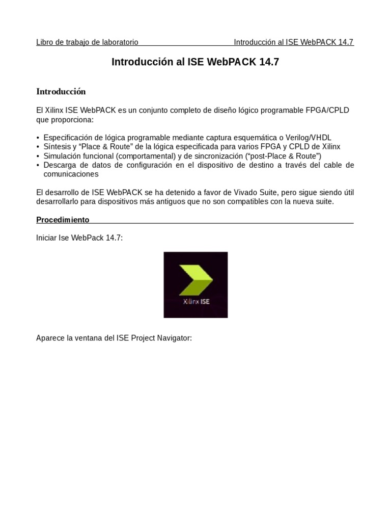 ISE Webpack - 14.7 | PDF | Vhdl | Arreglos de compuertas lógicas ...