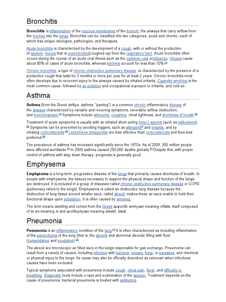 Bronchitis | PDF | Influenza | Influenza Pandemic