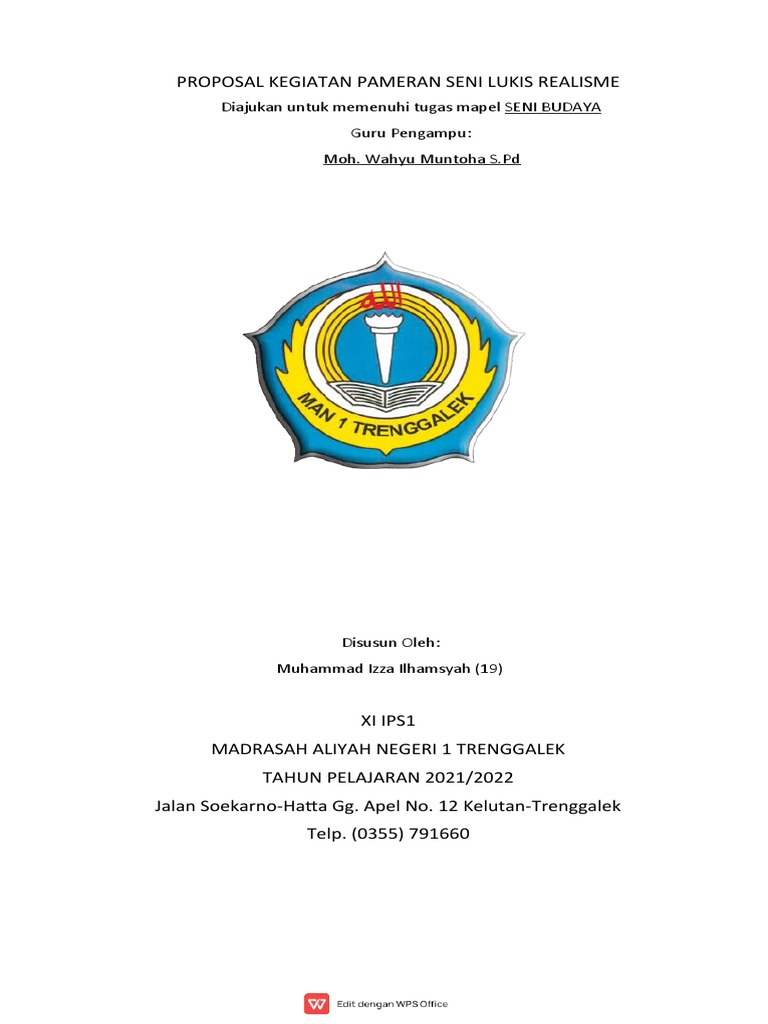 Proposal Tugas Seni Budaya | PDF