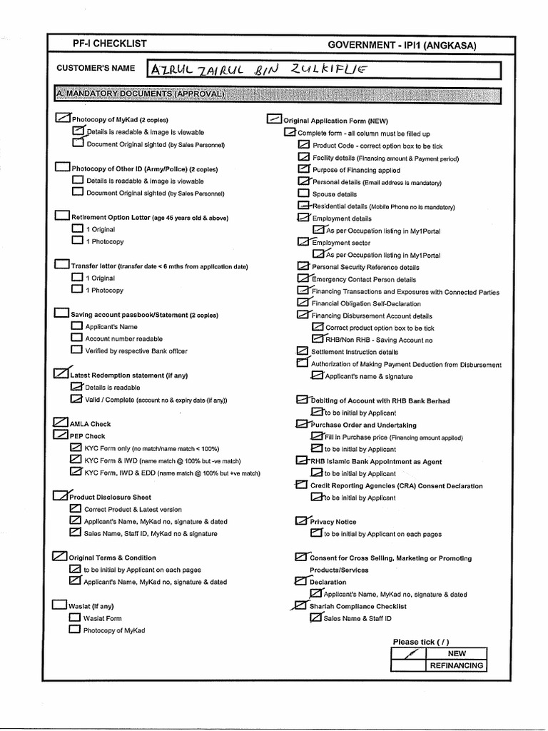 Manager Checklist | PDF