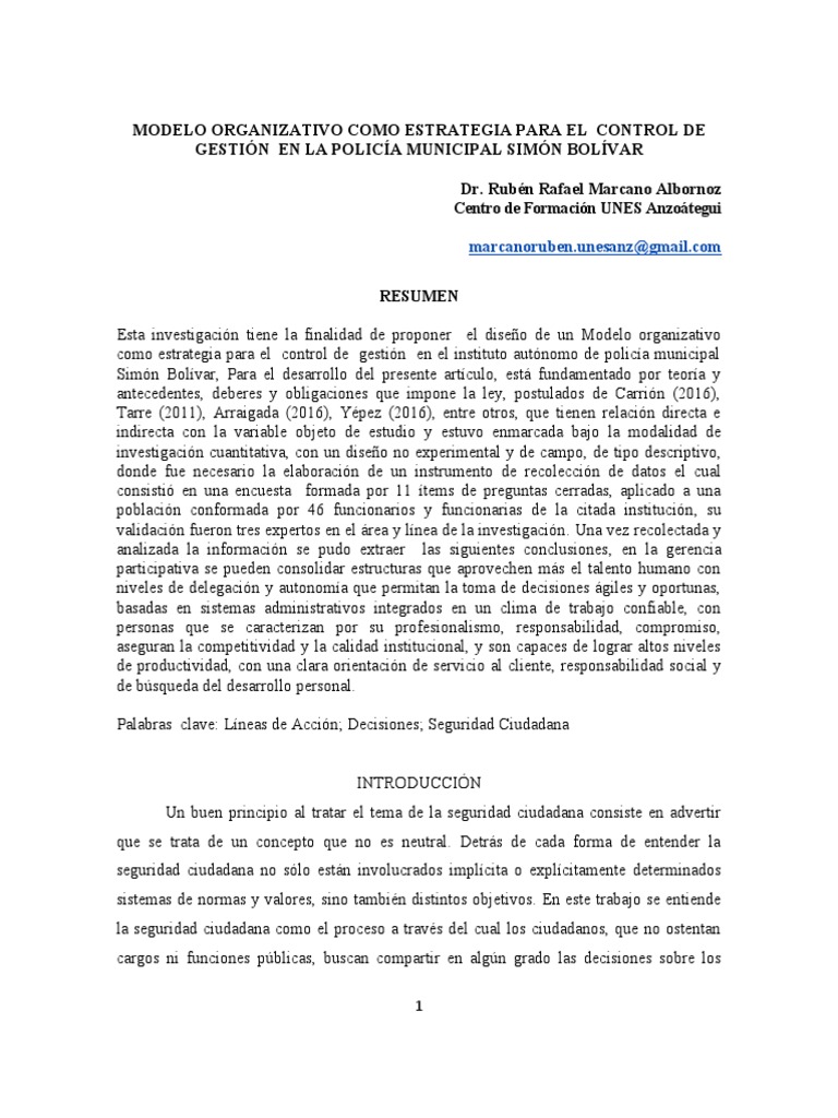 Articulo Cientifico Trabajo de Grado Maestria Dr. Marcano Ruben | PDF ...