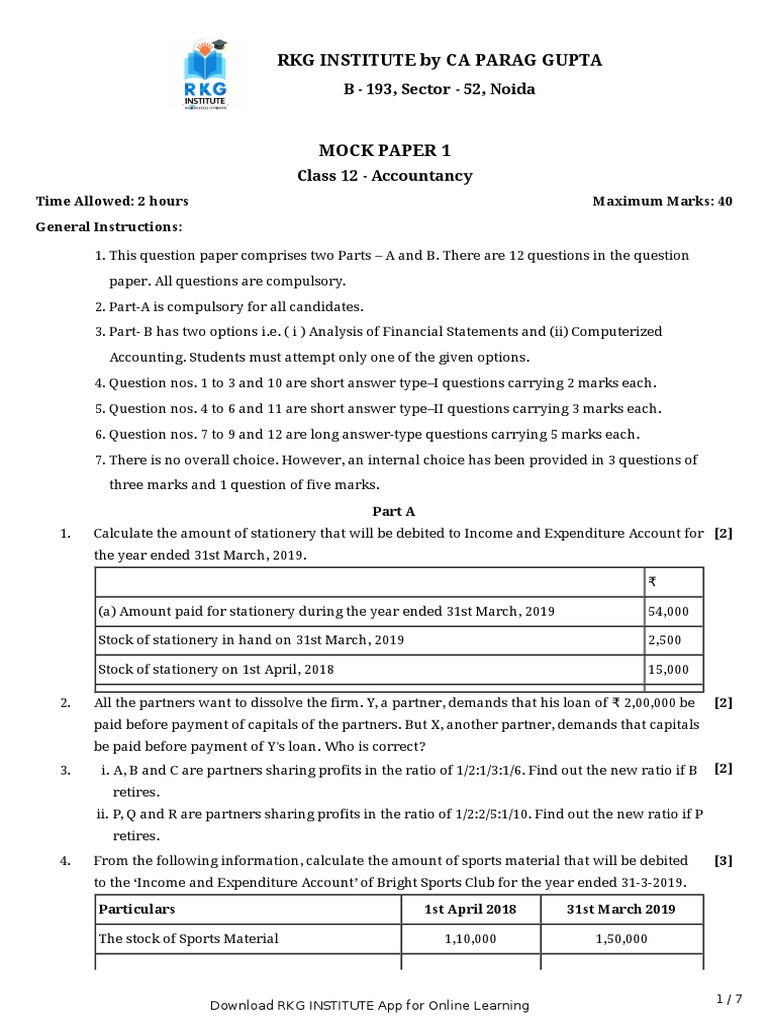 RKG Institute by Ca Parag Gupta: B - 193, Sector - 52, Noida | PDF ...