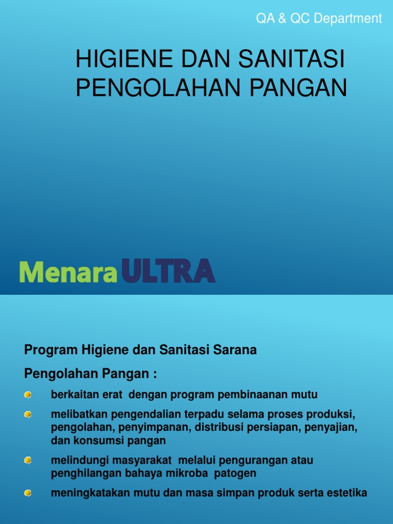 P15. Training Hygiene Dan Sanitasi PT. Menara Ultra Indonesia | PDF