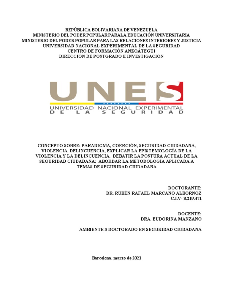 DR RUBEN MARCANO PARADIGMA | PDF | Violencia | Invasión