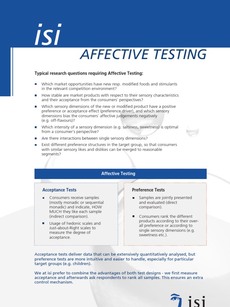 Affective Testing | PDF | Data Analysis | Target Audience