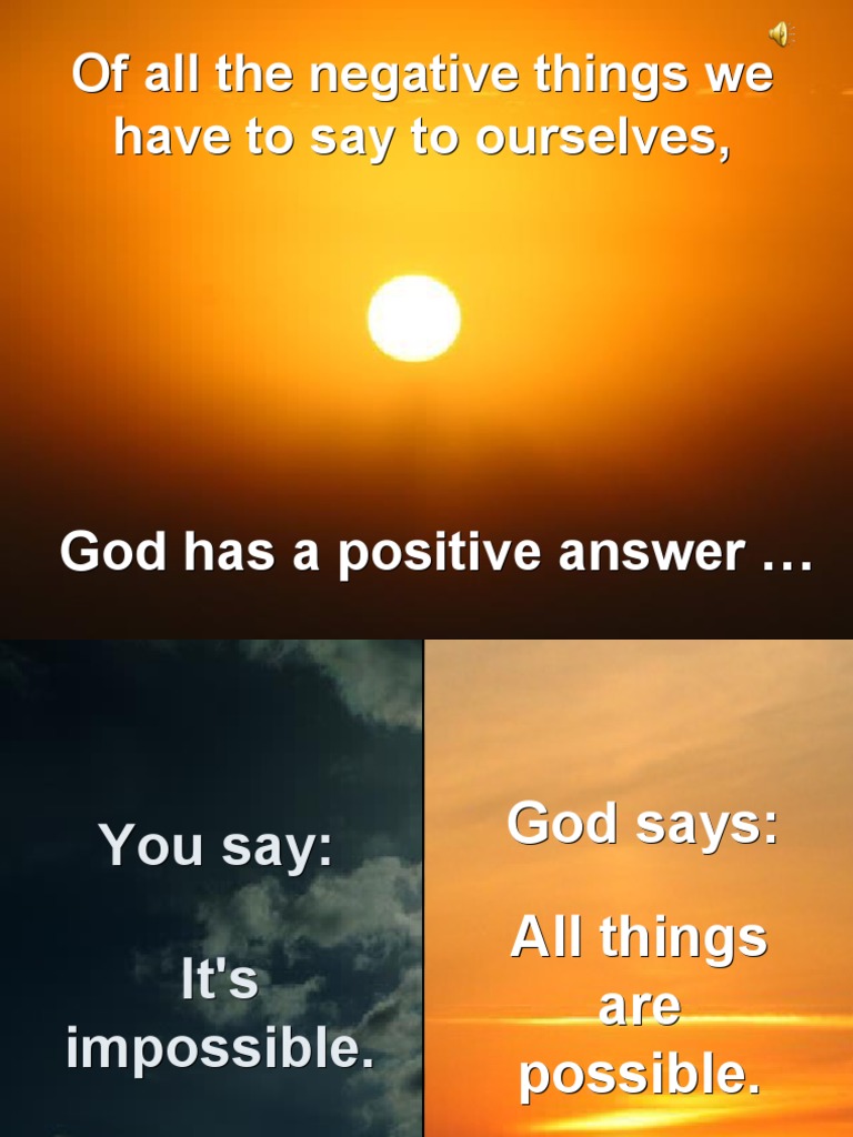God's Positive Responses to Negativity | PDF