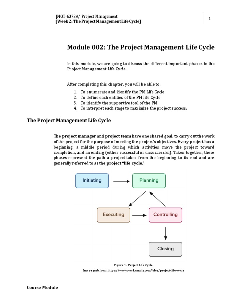 Week 2 - The Project Life Cycle (Phases) | PDF | Project Management ...