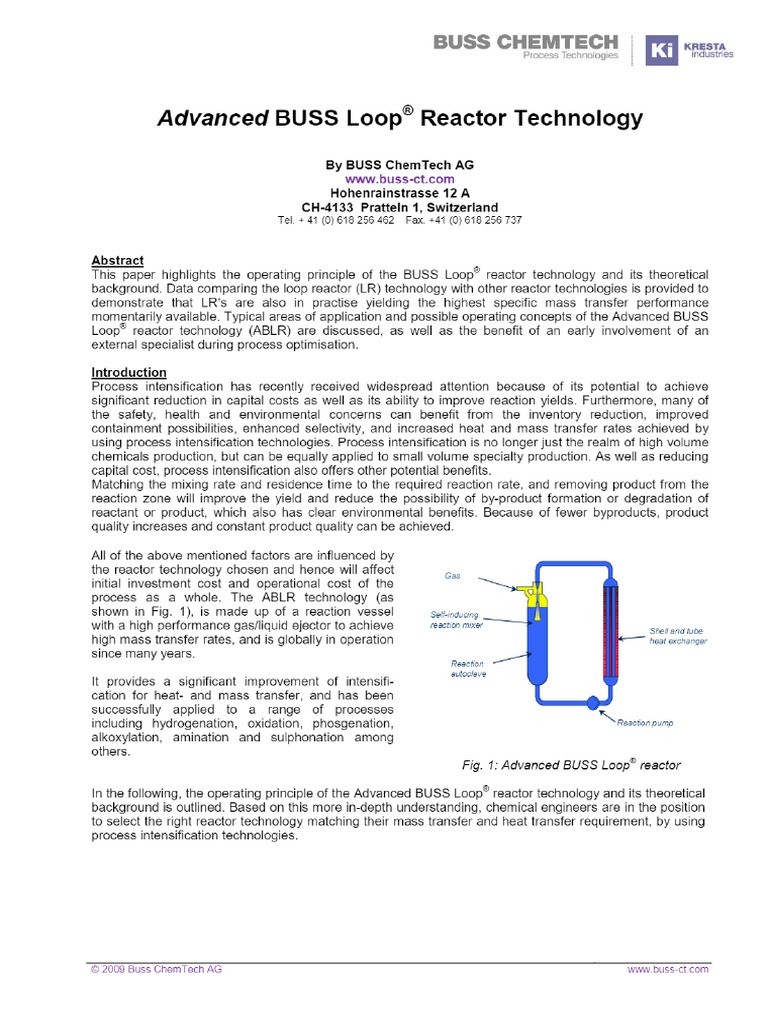 Advanced BUSS Loop Reactor Technology - PDF | PDF