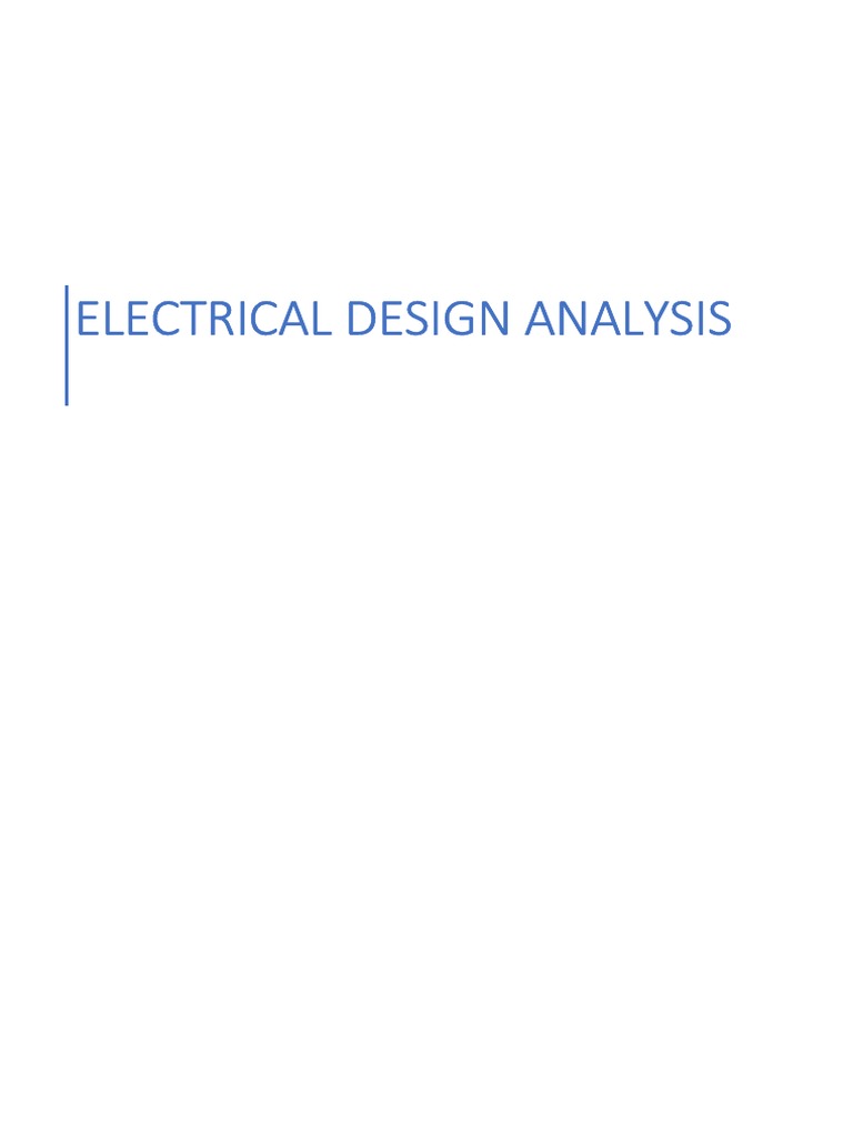 Electrical Design Analysis For Commercial Building Sample | PDF ...