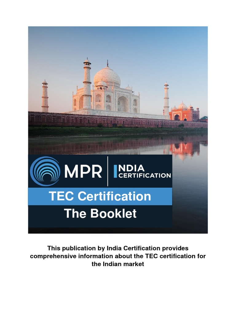 TEC Certification Booklet | PDF | Customer Premises Equipment | Service ...