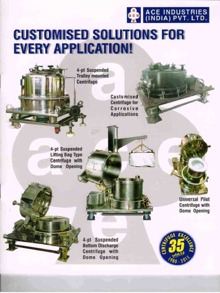 Centrifuge Machine Catalogue | PDF