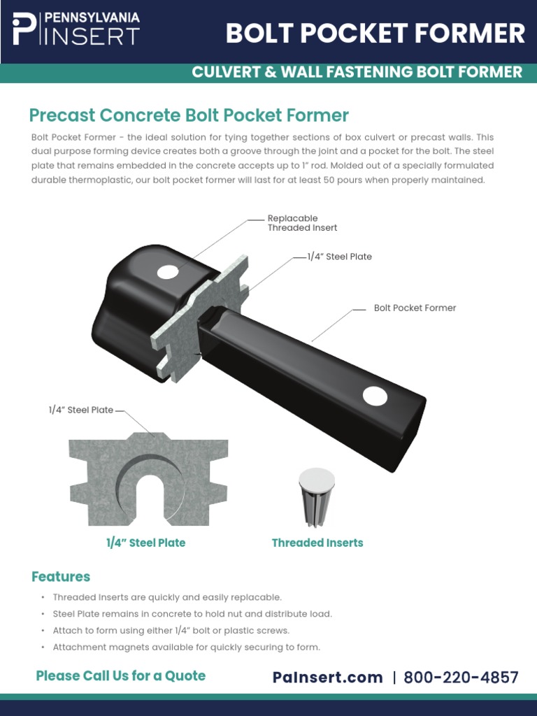Bolt Pocket Formers Plates v.5 | PDF | Screw | Building Engineering