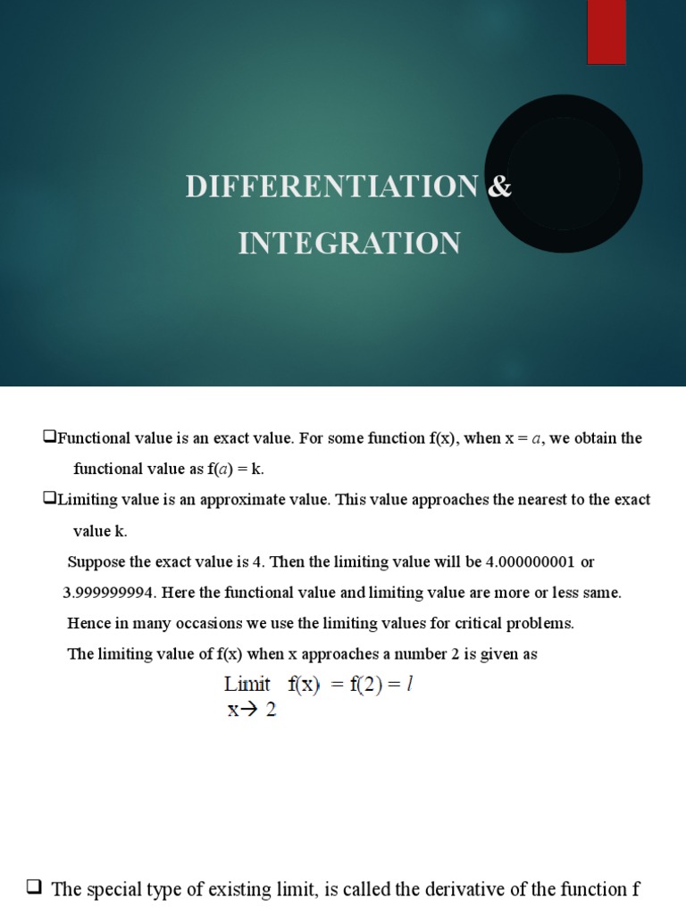 Differentiation & Integration | PDF