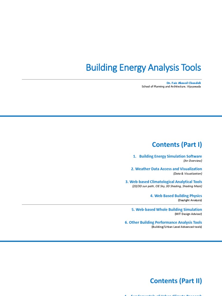 Building Energy Analysis Tools | Download Free PDF | Building ...