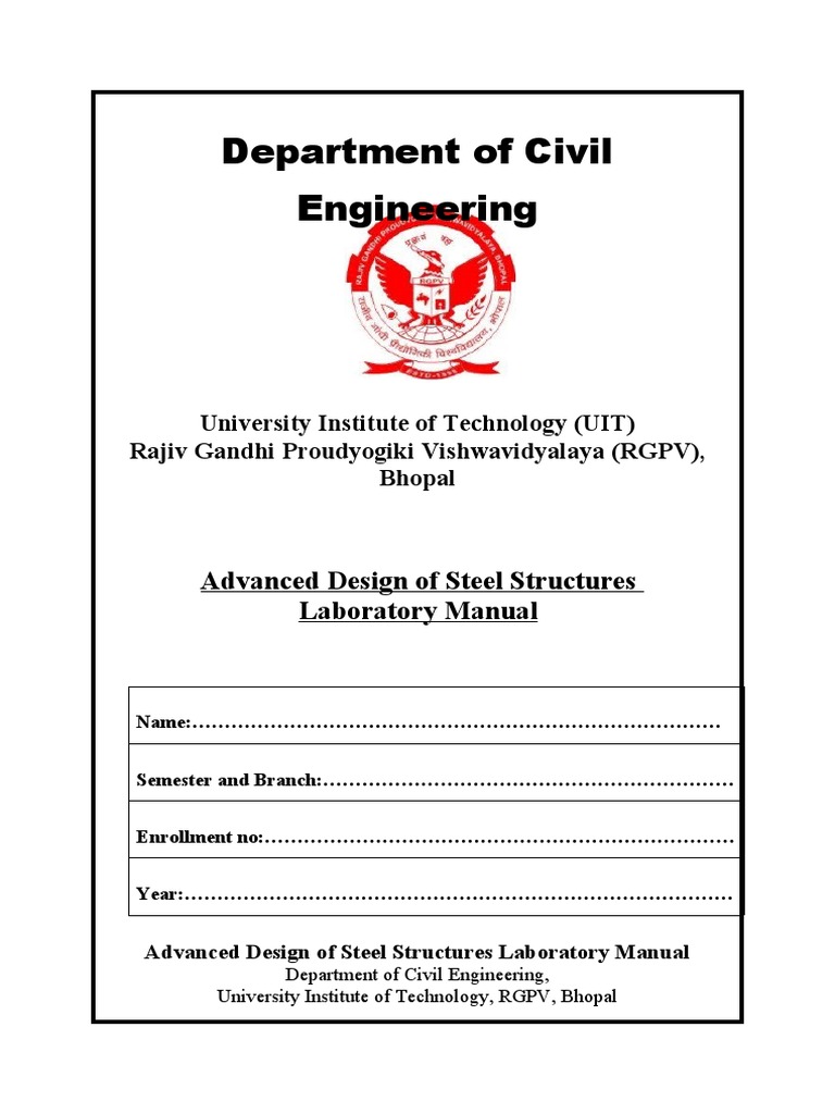 Advance Design of Steel Structures Lab Manual | Download Free PDF ...