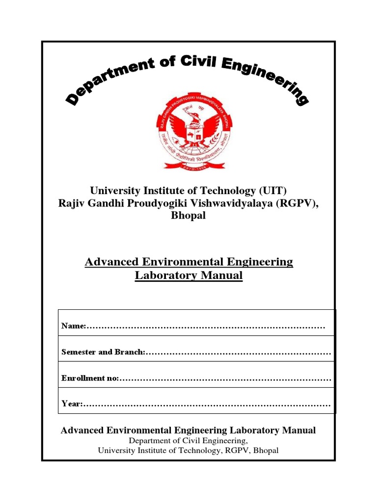 Advanced Environmental Engineering Laboratory Manual | PDF