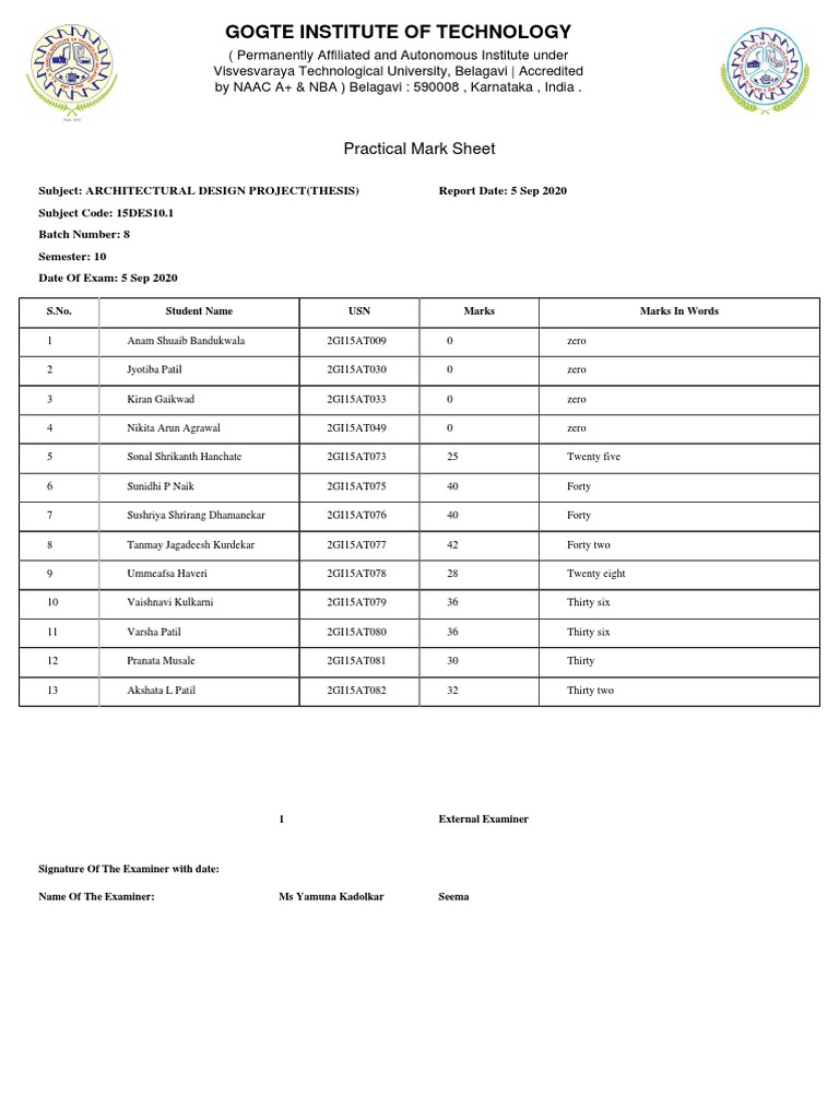 Student Result | PDF