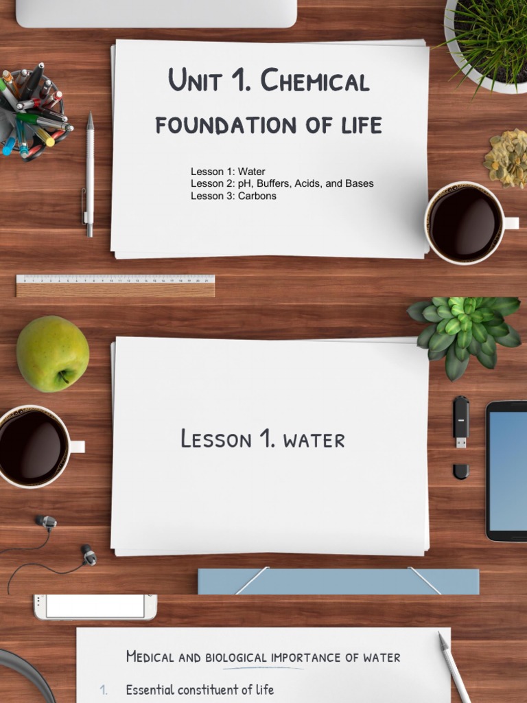 Unit 1. Chemical Foundation of Life | PDF | Water | Alkene