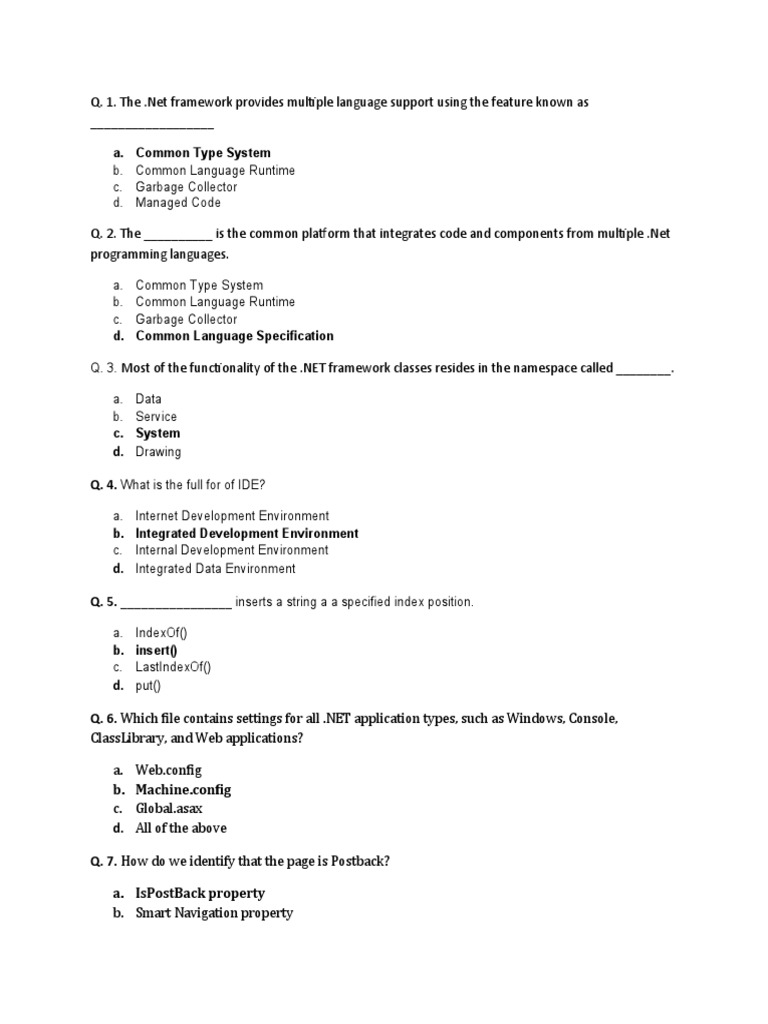 Awp MCQ 100 | PDF | Ajax (Programming) | Class (Computer Programming)