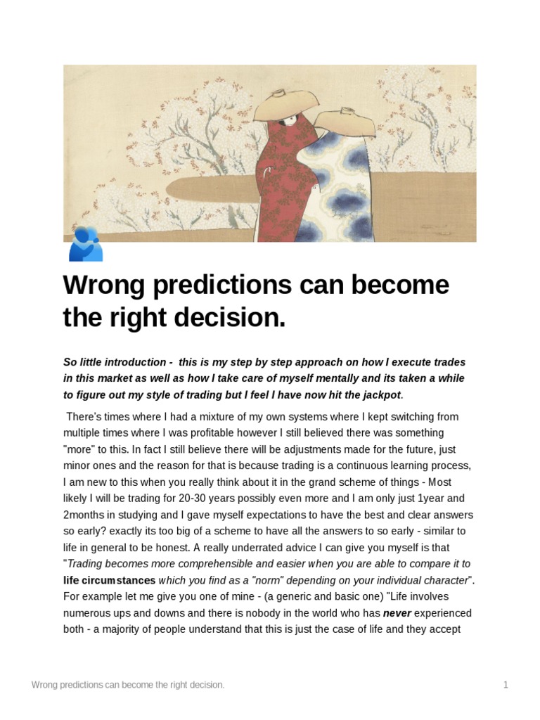 Wrong Predictions Can Become The Right Decision. | PDF | Market Trend ...