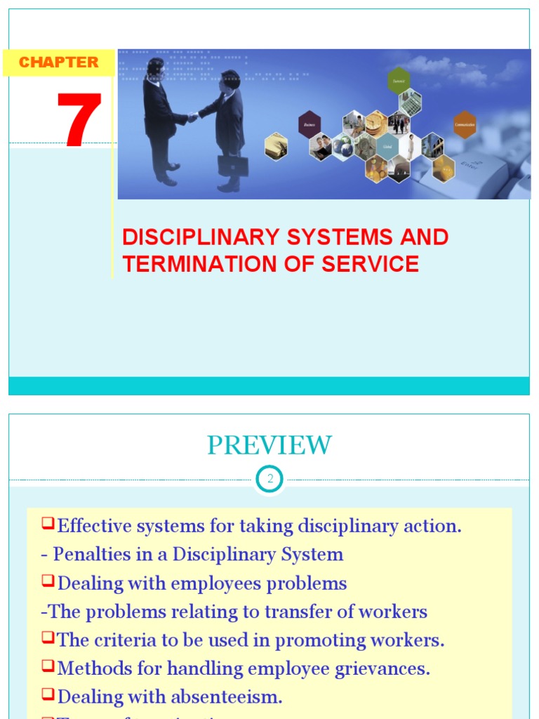 Chapter 7 - Disciplinary System and Termination of Service | PDF | Employment | Layoff