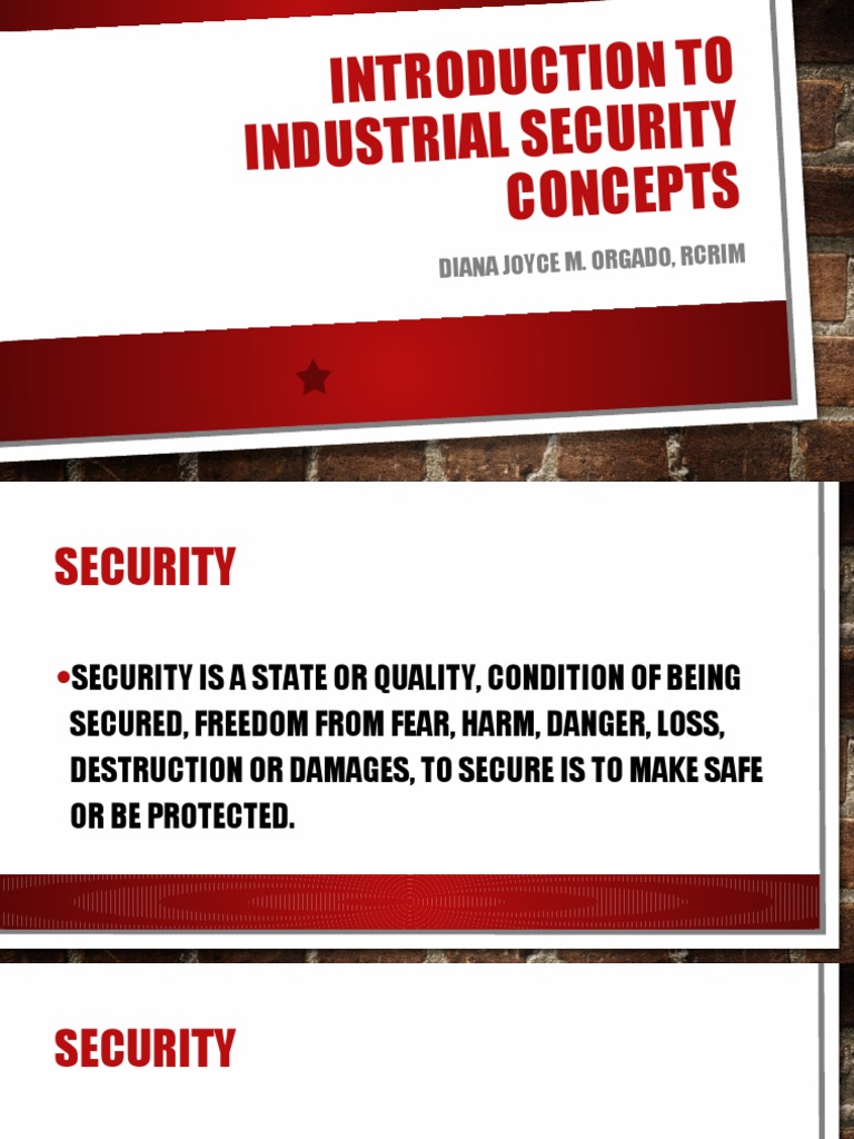 Powerpoint Intro To Industrial Security Concepts | PDF | Security Alarm | Lighting
