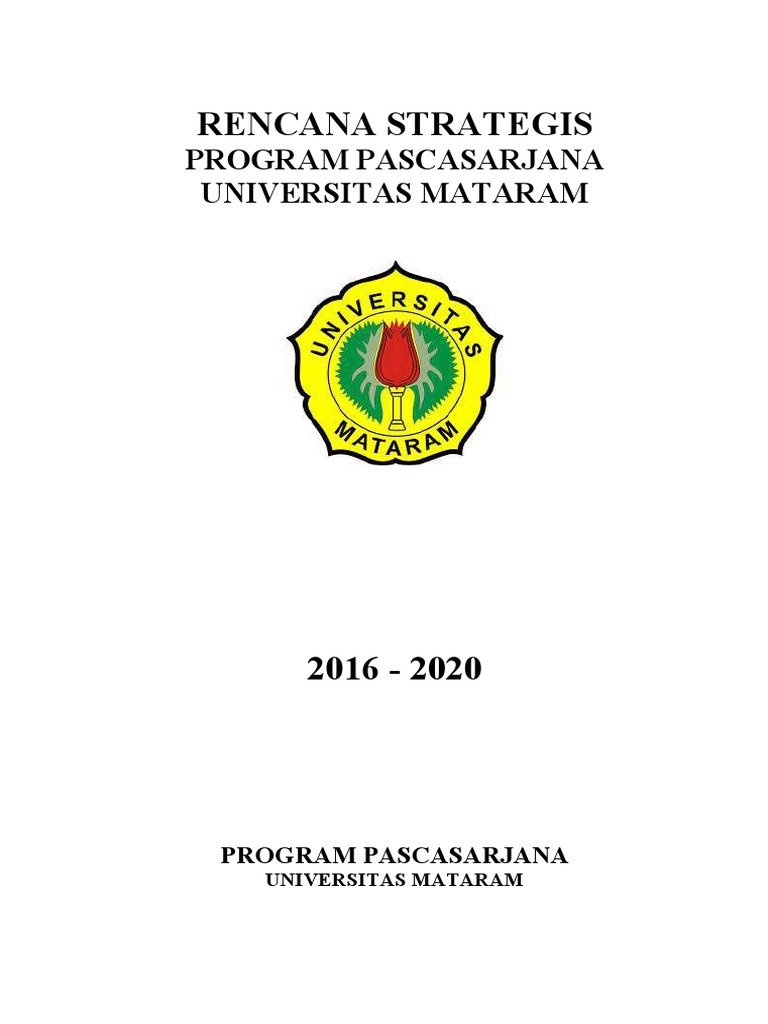 RENSTRA PPs UNRAM 2016 2020 | PDF