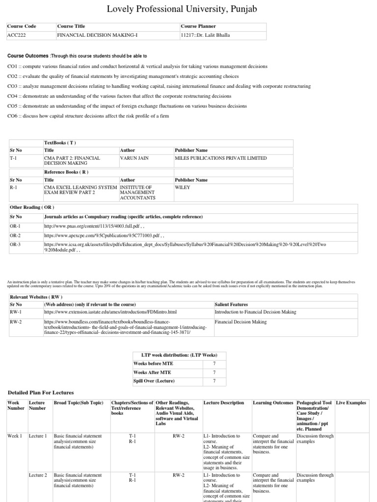 Acc222 - Financial Decision Making-I | PDF | Stocks | Valuation (Finance)