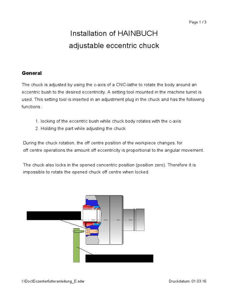 HAINBUCH Eccentric Chuck Installation Guide | PDF | Metalworking ...