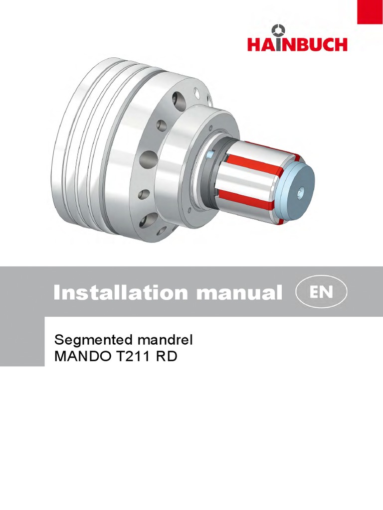 HAINBUCH Segmented Mandrel MANDO T211 RD Installation Manual | PDF ...