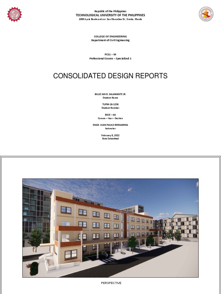 Consolidated Design Reports: Technological University of The ...