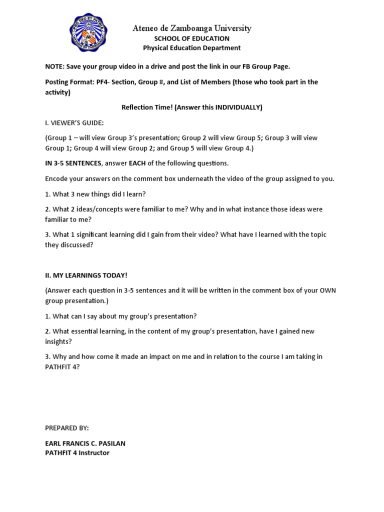 PF4 Creative Presentation Reflection Sheet | PDF | Social Science