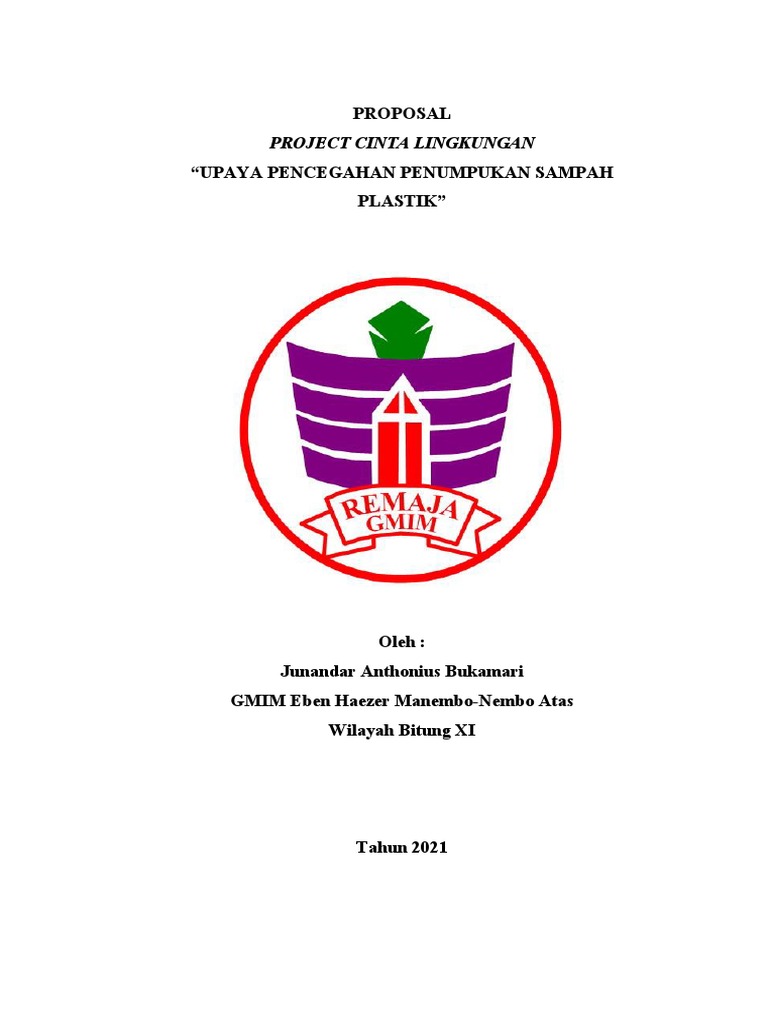 PROPOSAL Cinta Lingkungan Junandar Bukamari-Dikonversi | PDF | Pengembangan Diri